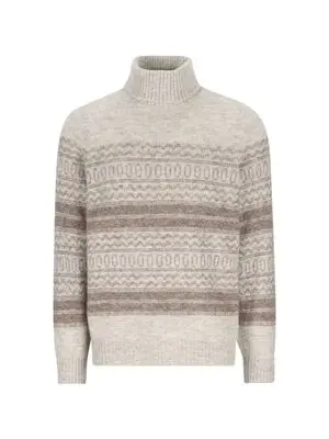 Brunello Cucinelli Wool Turtle-neck Jumper - Multicolor