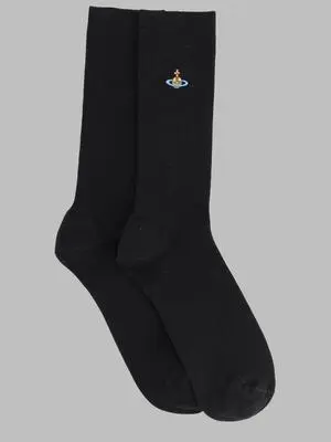 VIVIENNE WESTWOOD Ribbed Socks - Black