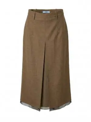 Prada Wool Midi Skirt