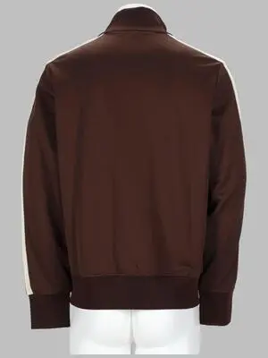 Palm Angels Logo Zip Up Track Jacket - Brown