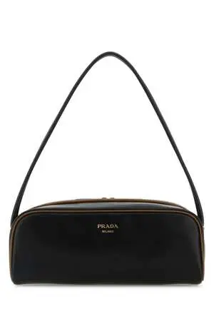Prada Leather Shoulder Bag - Black