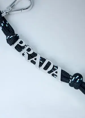Prada Logo Embellished Keychain