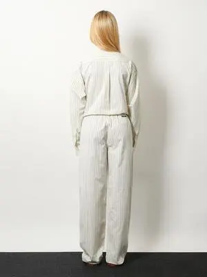 Miu Miu Striped Cotton Pajama Pants - Multicolor