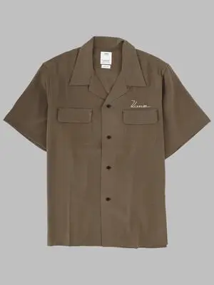 Visvim Camicia A Manica Corta Con Logo - Brown