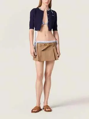 Miu Miu Cotton Mini Cardigan - Multicolor