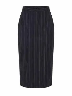 Givenchy Pinstriped Midi Skirt - Multicolor