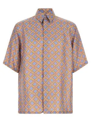 Fendi Net' Print Silk Shirt - Multicolor