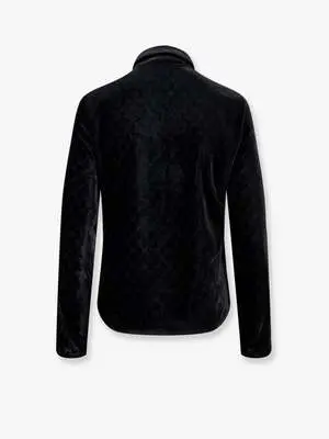 Gucci Stretch Gg Devore Velvet Shirt - Black