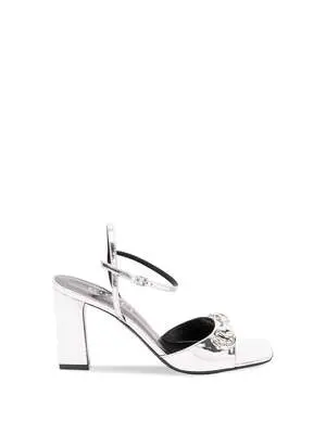 Gucci Signora Metallic Leather Horsebit Sandals - Multicolor
