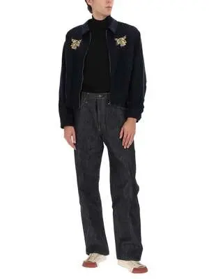 Visvim Silk Blouson Jacket - Blue