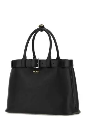 Prada Leather Buckle Large Handbag