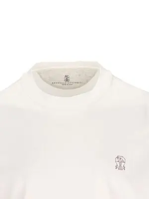 Brunello Cucinelli Logo Cotton T-shirt