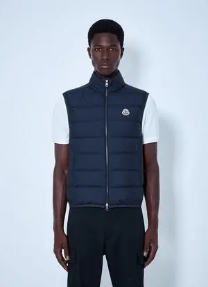 Moncler Contrin Down Gilet - Blue