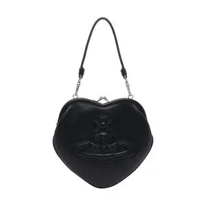 VIVIENNE WESTWOOD Belle Heart Frame Purse Bag - Black