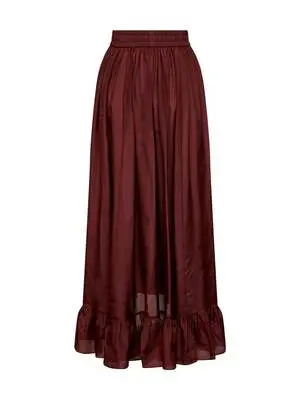 Zimmermann Silk Habotai Aster Maxi Skirt - Multicolor
