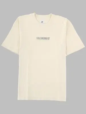 C.P. COMPANY T-shirt Con Stampa Logo - Cream