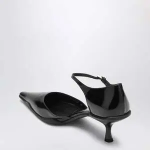 Prada Brushed Leather Side-open Pumps - Black