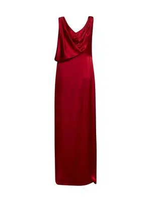 MAISON MARGIELA Satin Draped Maxi Dress - Multicolor