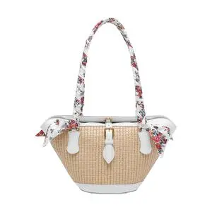 Dolce & Gabbana Capri Rafia Shoulder Bag - Cream