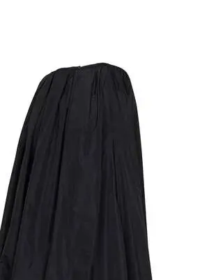 JIL SANDER Black Technical Faille Asymmetric Midi Dress