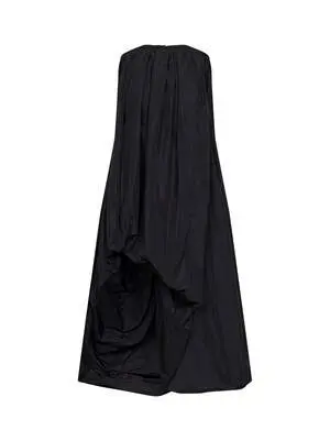 JIL SANDER Technical Faille Asymmetric Midi Dress - Multicolor