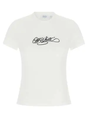 Off-White Logo Embroidery T-shirt - White