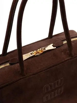 Miu Miu Suede Beau Bag - Brown
