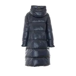 Herno Nylon Ultralight Long Down Jacket - Blue