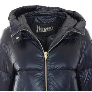 Herno Nylon Ultralight Long Down Jacket - Blue