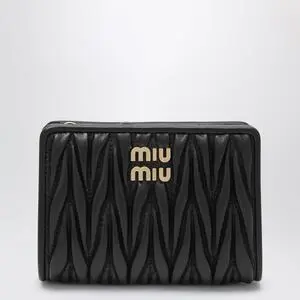 Miu Miu Small Matelasse Nappa Wallet - Black