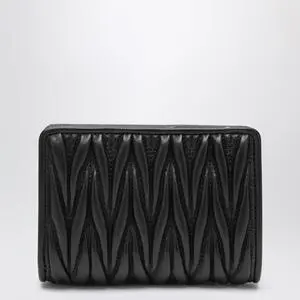 Miu Miu Small Matelasse Nappa Wallet - Black