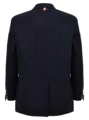 Thom Browne Single-breasted Seersucker Blazer