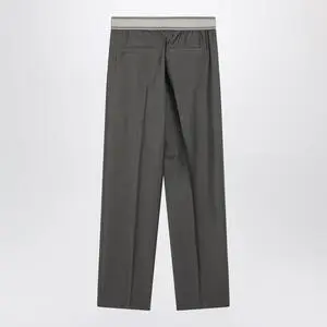 Versace Mohair Wool Trousers - Gray
