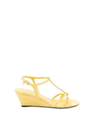Prada Patent Leather Wedge Sandals - Multicolor