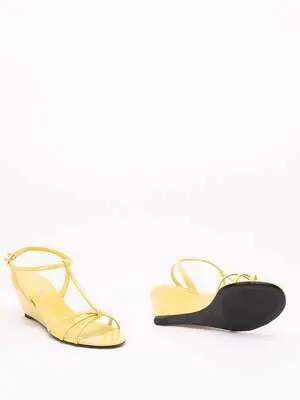 Prada Patent Leather Wedge Sandals - Multicolor