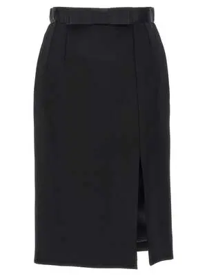 Dolce & Gabbana Wool Pencil Skirt - Black