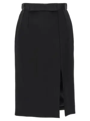 Dolce & Gabbana Wool Pencil Skirt - Black