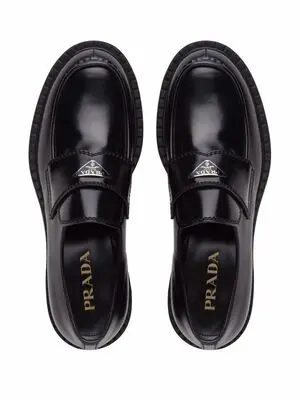 Prada Chocolate Leather Loafers
