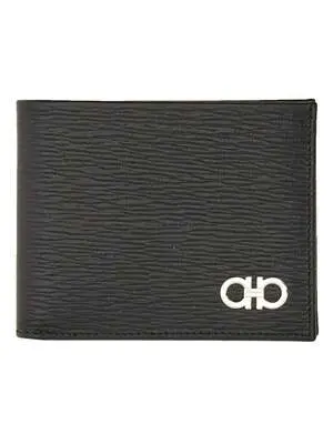 FERRAGAMO Hooks Wallet - Black