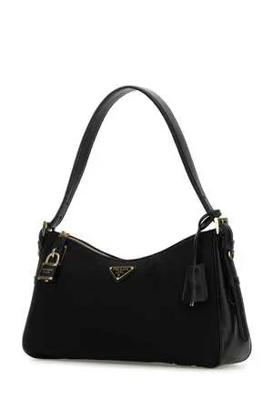 Prada Nylon Large Aimee Shoulder Bag - Black