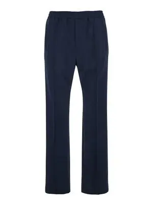 Gucci Blue Pants With Elastic Waist And Web Detail In Tech Fabric For - Multicolor