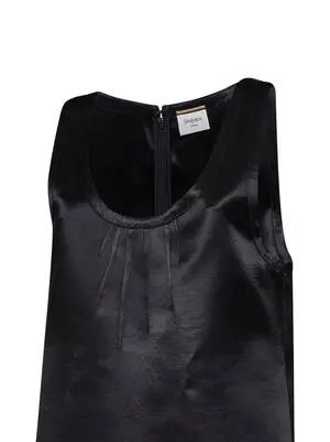 Saint Laurent Satin Cassandre Sheath Mini Dress - Multicolor