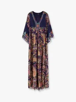 Etro Viscose Long Dress - Multicolor