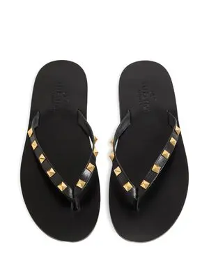 Valentino Garavani Rockstud Leather Thong Sandals