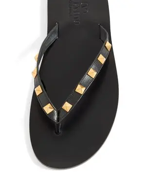 Valentino Garavani Rockstud Leather Thong Sandals
