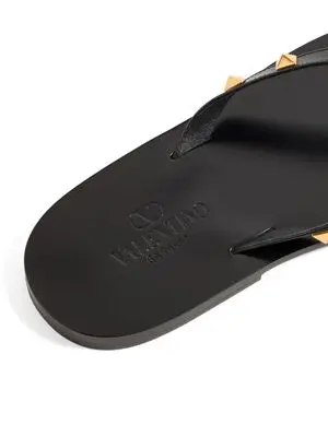 Valentino Garavani Rockstud Leather Thong Sandals