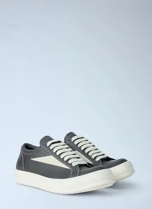 Rick Owens Leather Sneakers - Gray