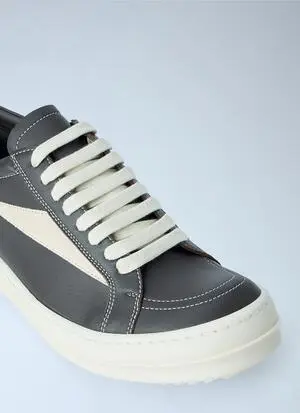 Rick Owens Leather Sneakers - Gray