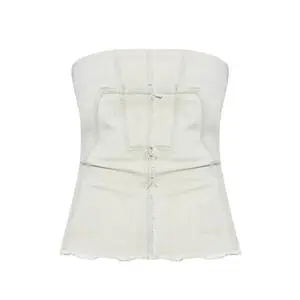 Rick Owens Neutrals Tops Vests & Tank Tops - Cream