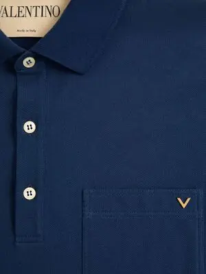 Valentino Garavani Vgold Cotton Polo Shirt